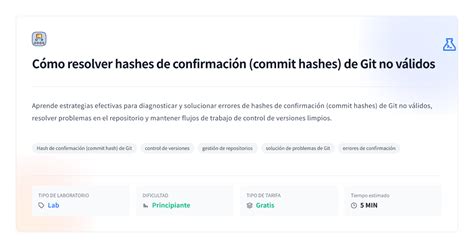 Cómo Resolver Hashes De Confirmación Commit Hashes De Git No Válidos Labex