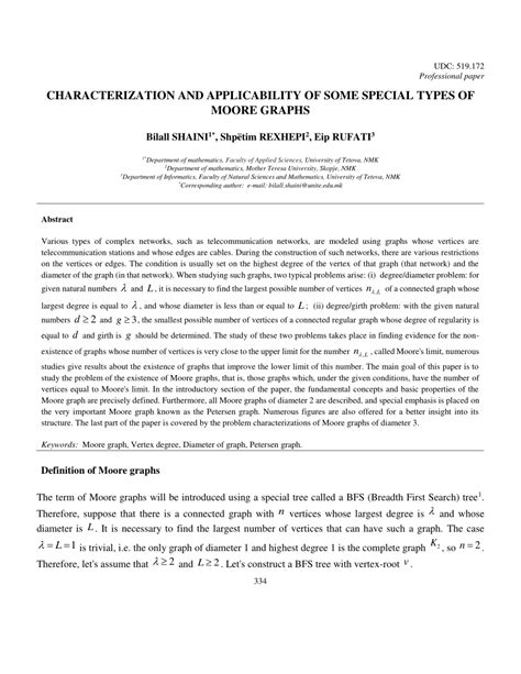 Pdf Characterization And Applicability Of Some Special Types Of Moore