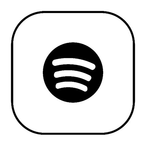 Download Hd Outline Spotify Square App Icon Png Citypng
