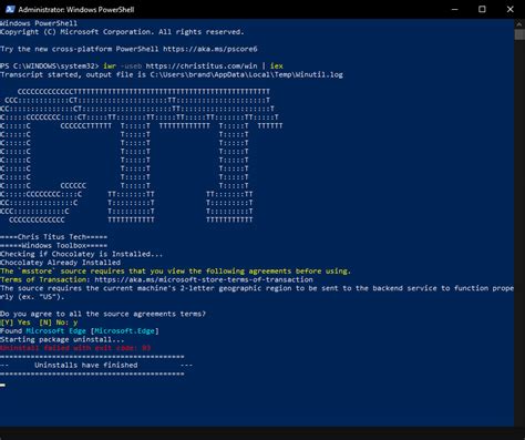 Error Attempting To Uninstall Microsoft Edge · Issue 727