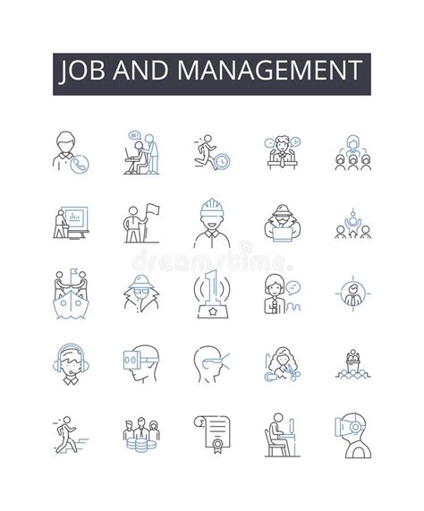 Career And Coordination Line Icons Collection Navigation Planning Strategy Alignment