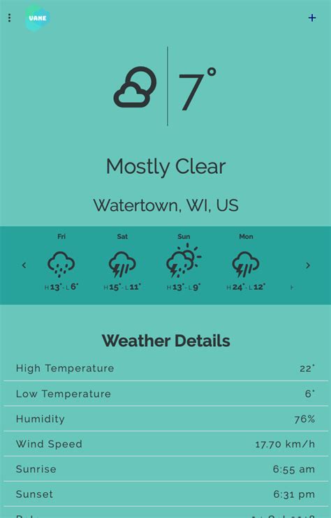 github theranbrig vane simple reactjs weather app with material ui