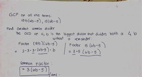 Solved Determine The Gcf Of All The Terms And 1 1 Course Hero