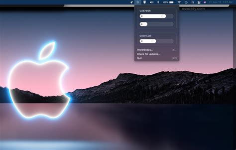 Adjust External Display Brightness On Mac With MonitorControl