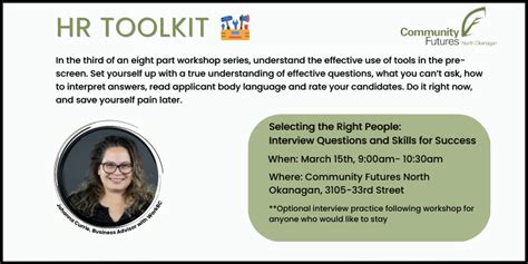 Hr Toolkit Series Selecting The Right People Community Futures North Okanagan