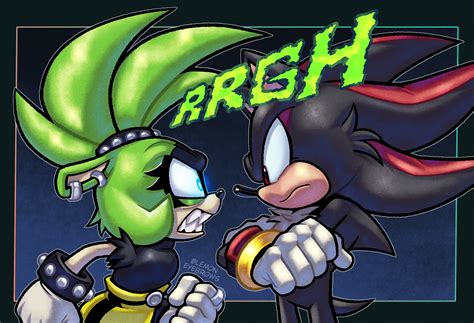 Shadow The Hedgehog And Surge The Tenrec Sonic And 1 More Drawn By