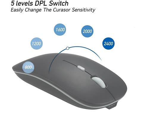 Wireless Mouse Rechargeable Dual Mode Mouse USB Bluetooth Mouse Built In Lithium Battery