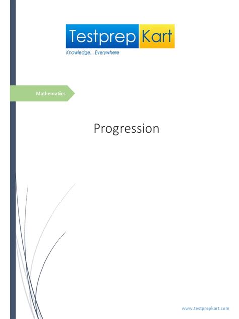 10 Mathematics Progression Pdf Summation Sequence