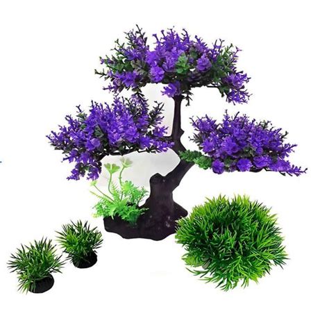 Растение для аквариума искусственное дерево с кустами купить с доставкой по выгодным ценам в