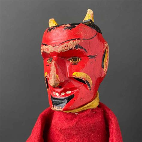 Devil Hand Puppet ~ 1960s Punch And Judy Show Once Upon A Puppet