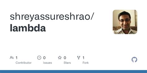 Lambdatemplateyaml At Main · Shreyassureshraolambda · Github