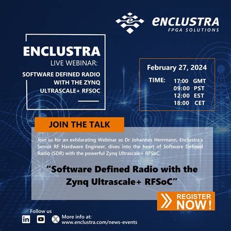 embedded computing design on linkedin sdr zynqultrascale enclustra