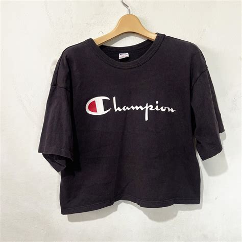 Champion Vintage 90s Champion Crop Top T Shirt Grailed