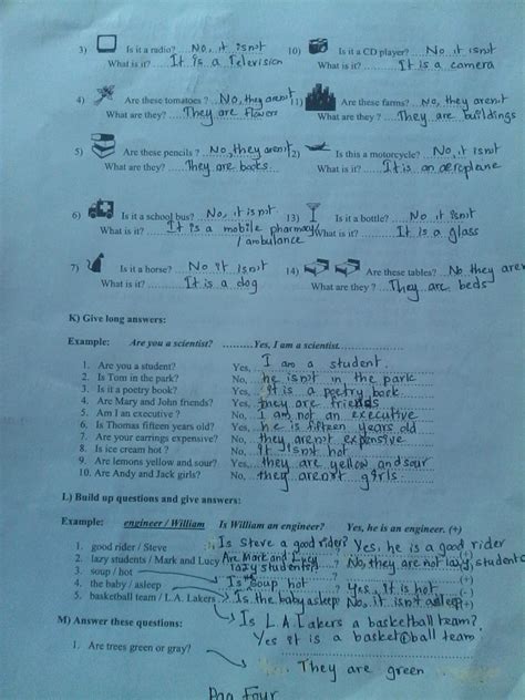 Answer Key For English Homework Assignment