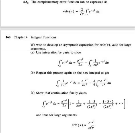 Solved 432 The Complementary Error Function Can Be