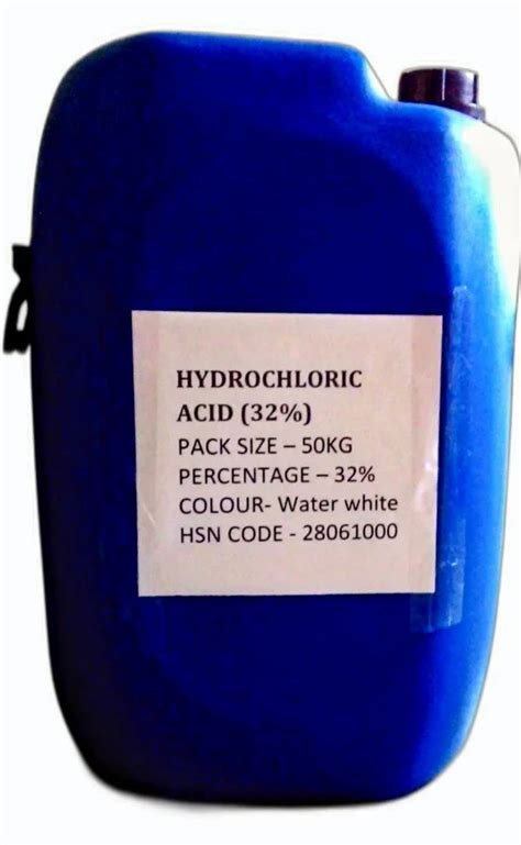 Hydrochloric Acid 32 At ₹ 12kg Cas No 7647 01 0 In Mumbai Id