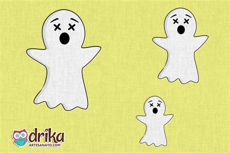 Molde De Fantasma De Halloween Para Imprimir Modelo 10