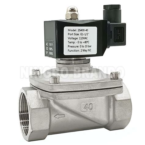 2s400 40 1 12′′ 2 Válvula De Solenoide De Agua De Acero Inoxidable