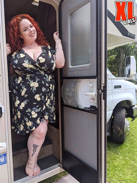 Busty Redhead Starlet Greta Grindhouse Squeezes Her Own Huge Titties 16