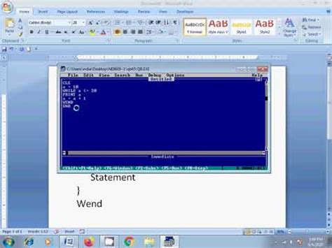 While Wend Loop In Qbasic YouTube