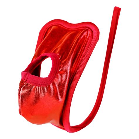 C String Thongs Sissy Solid Shiny Hollow Out