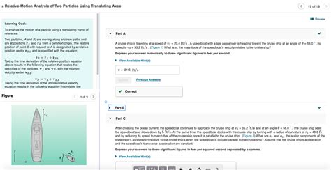 Solved Relative Motion Analysis Of Two Particles Using