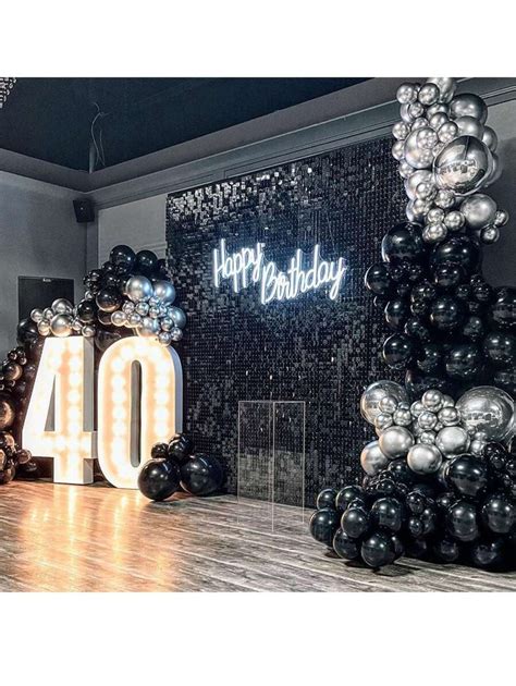 2pcs Black Square Rain Silky Curtains For Birthday Party Festival