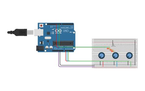 Circuit Design Rgb Led With Potentiometers And Map Domenico Lupo Tinkercad