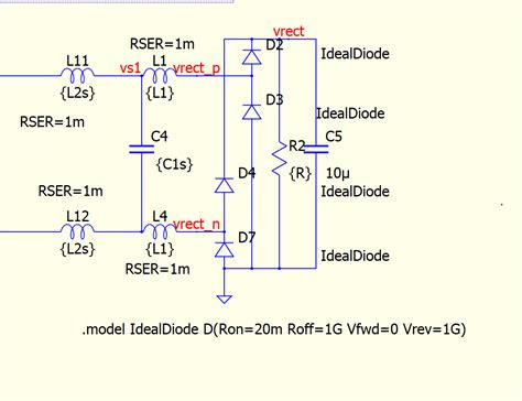 Ideal Diode Model Issue In Rectifier Qspice Qorvo Tech Forum