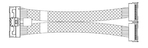 Mcio 124p Str To Mcio 2x74p Str 100ohm 1m Genesis Connected Solutions
