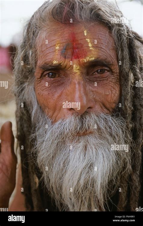 Naga Naked Sadhu With Dreadlocks And A Beard At The Simhastha Kumbh Mela Ujjain Madhya