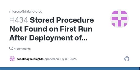 Stored Procedure Not Found On First Run After Deployment Of Pipeline To