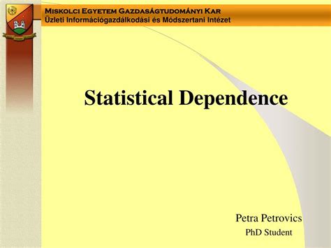 Ppt Statistical Dependence Powerpoint Presentation Free Download Id 3890101