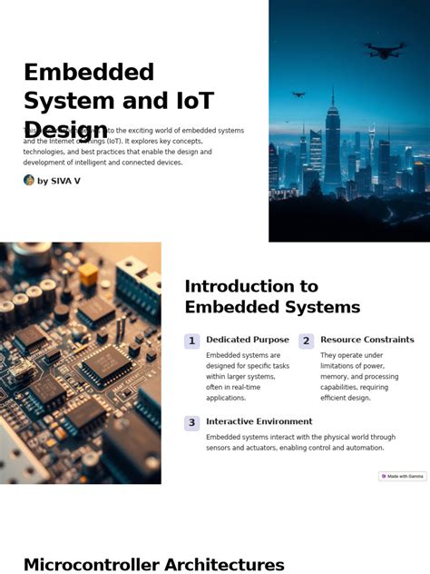 Embedded System And Iot Design Pdf Embedded System Microcontroller