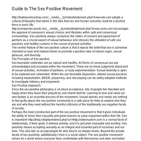 Guide To The Sex Positive Movementgwohmpdfpdf Docdroid
