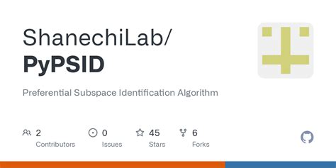 Github Shanechilabpypsid Preferential Subspace Identification Algorithm