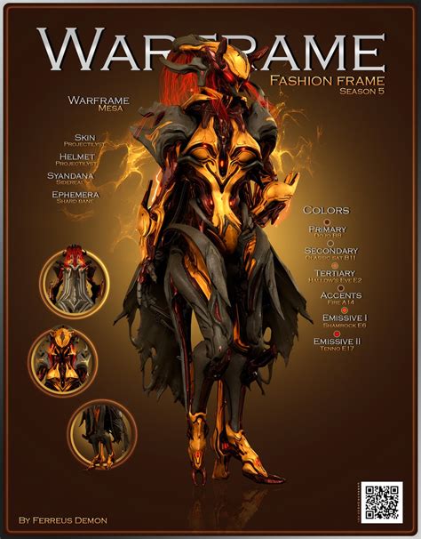 Ferreusdemon On Twitter Mesa Fashion Frame Warframe Fashionframe