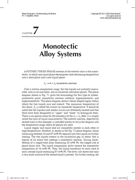 Monotectic Alloys Pdf Phase Matter Crystalline Solids