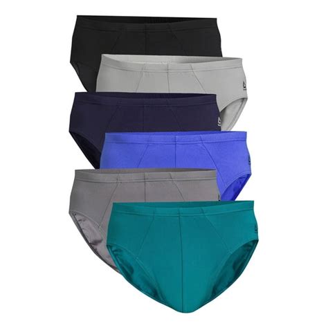 Reebok Mens Tech Comfort Performance Low Rise Briefs Underwear 6 Pack