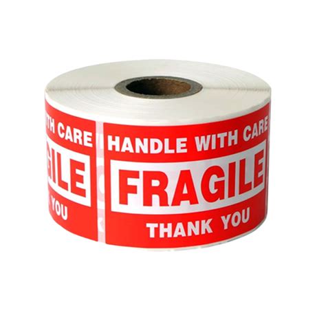 3x5 Fragile Stickers Handle With Care Qty 1 Roll 500 Labels