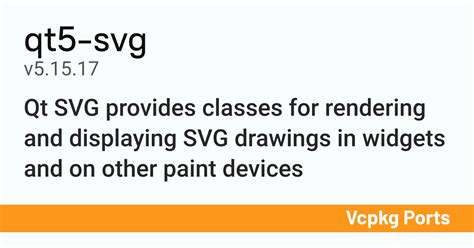 Qt Svg V Vcpkg Ports