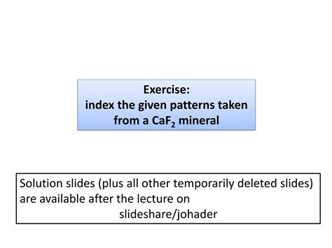 Electron Diffraction Tutorial With Exercises And Solutions Emat Workshop 2017 Pdf