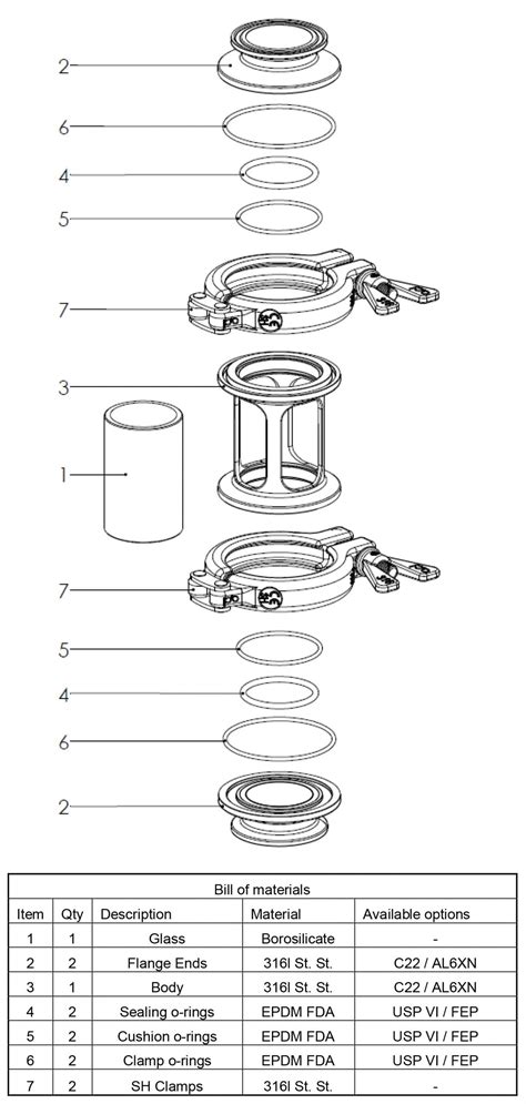 Clamp Type Sterile Visual Flow Indicator For Hygienic Applications LJ Star