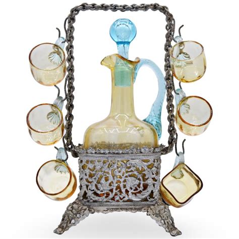 Liquor Set Crystal Tin Auction Online Catawiki