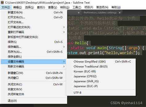 【java学习笔记】 2 使用sublime编写class文件sublime Class文件 Csdn博客