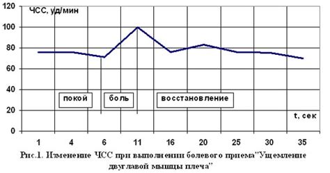 На рис. 2 представлено изменение ЧСС при растяжении мышц сгибателей ...