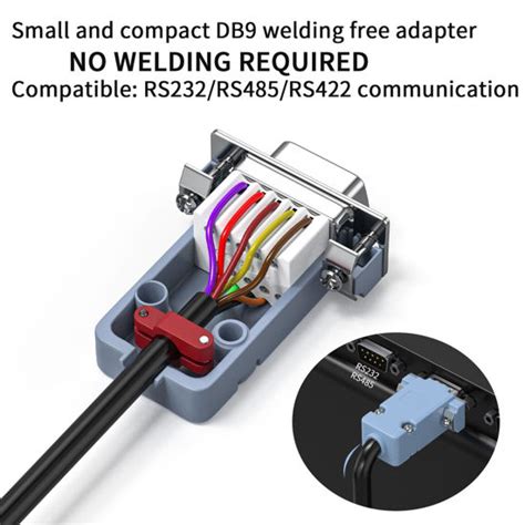 Getuscart Juxinice 2pack Db9 Malefemal Breakout Serial Adapterssolderless Rs232rs485rs422