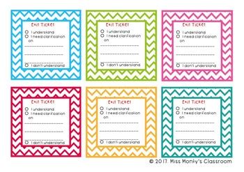 Exit Ticket Freebie By Miss Monty S Classroom TPT