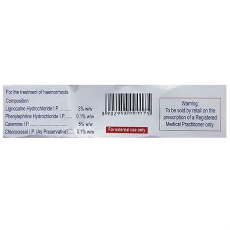 P Cool Lignocaine Hydrochloride Calamine And Phenylephrine Cream 20