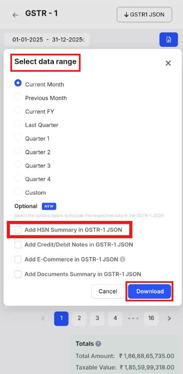 How To Download GSTR1 JSON Report With HSN Summary On Mobile Reports Swipe